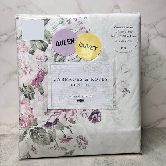Cabbages & Roses | Bedding | Cabbages Roses Queen Duvet Set Constance ...